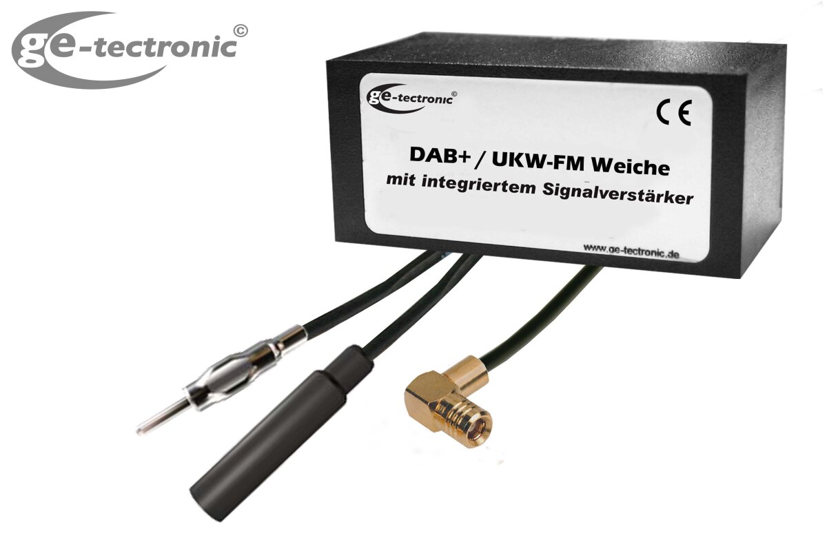 DAB / DAB+ / FM / UKW Splitter mit Verstärker Fakra Anschluss, 49,90