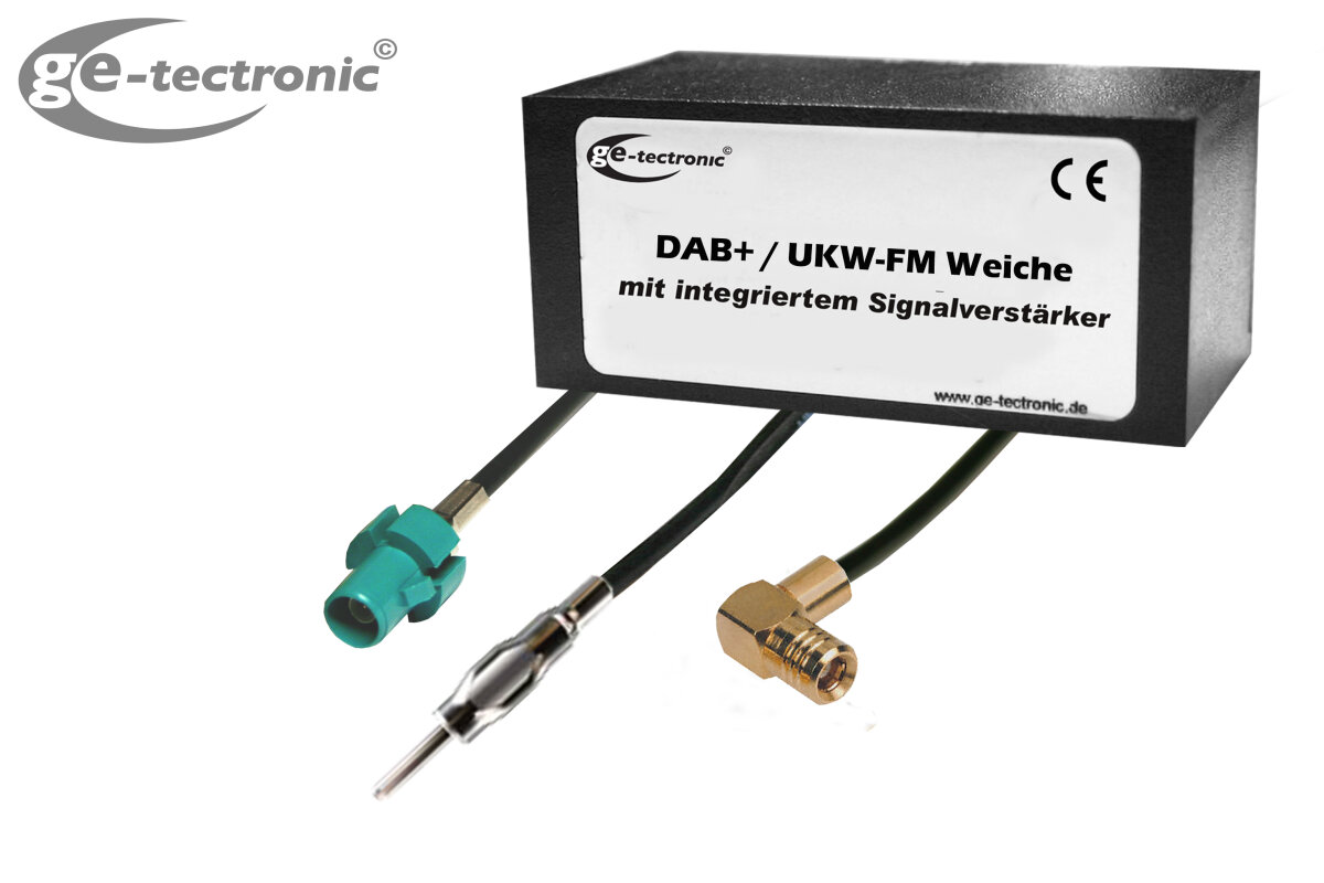 DAB / DAB+ / FM / UKW Splitter mit Verstärker Fakra Anschluss, 49,90